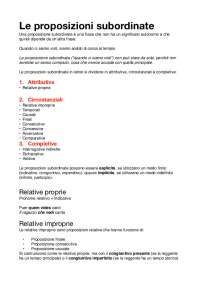 Schema di tutte le proposizioni subordinate latine - Docsity