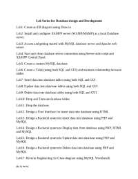 Lab Reports for Database Management Systems (DBMS) (Computer science) Free Online as PDF | Docsity