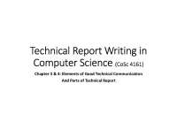 Technical report writing 3 - Docsity