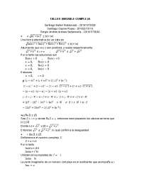 Demostraciones sobre números complejos y desarrollo de ecuaciones de variable compleja - Docsity