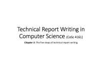 Technical report writing - Docsity