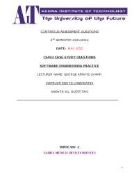 Software Engineering Practice CA - Docsity