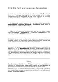 Manual P_IPG Perfil e Inventario de Personalidad de Gordon - Docsity