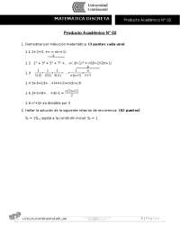 Matemática discreta ejercicios desarrollados, Ejercicios de Matemática Discreta - Docsity