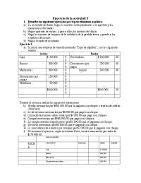 Ejercicio de la actividad 30 del capitulo 2 | Ejercicios de Contabilidad | Docsity