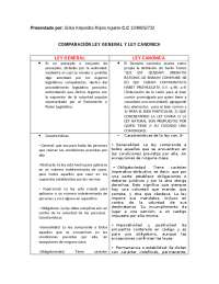 Comparacion ley general y canonica - Docsity