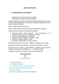 Julio Cortázar: "Continuidad de los parques" - Docsity