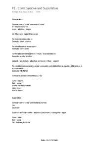 Comparative and Superlative - Docsity