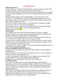 Appunti capitolo 1 e 2,canterbury tales - Docsity