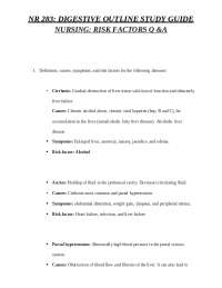 NURSING: RISK FACTORS Q &A 1. Definition, causes, symptoms, and risk ...
