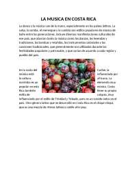 Música en Costa Rica - Docsity