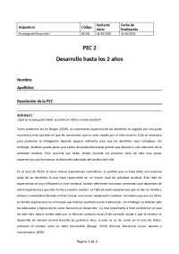 PEC 2 psicología del desarrollo 2020-2021 - Docsity
