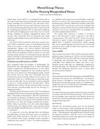 Muted Group Theory: Tools for hearing Marginalized voices - Docsity