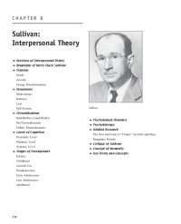Sullivans interpersonal theory - Docsity
