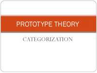 Prototype theory Categorization lecture slides - Docsity