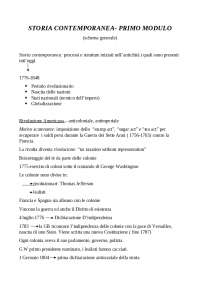 Storia contemporanea schema generale primo modulo - Docsity