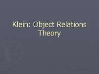 Klein object relation theory - Docsity