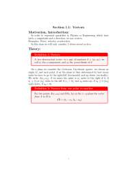 Vectors Theory in Physics - Docsity