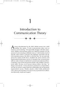 Introduction To Communication Theory - Docsity
