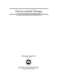 Person-centred Therapy: A Guide to Counseling Therapies | Study notes ...