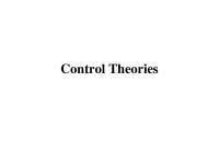 Control Theories lectures slides - Docsity