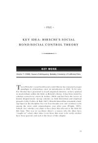Hirschi’s Social Bond/Social Control Theory - Docsity