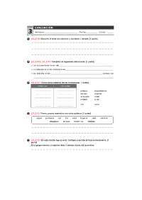 4 de primaria examen unidad 1-3 | Apuntes de Lengua y Literatura | Docsity