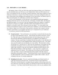 Preparing a case theory - Docsity