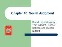 Social Judgement Theory - Docsity