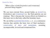 Potential Flow Theory - Docsity