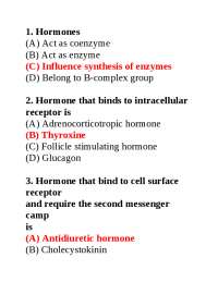 Biochemistry hormones - Docsity
