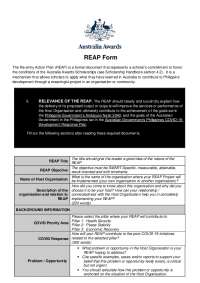 Reap Form for Docs Periodt - Docsity