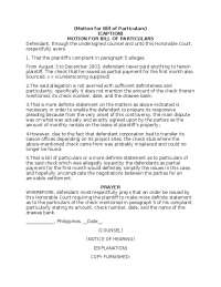 Motion for Bill of Particulars Motion for Bill of Particulars Motion ...
