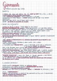 Giovenale - schema riassuntivo - Docsity