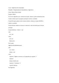 Lógica de Programação Exercícios Resolvidos | Exercícios Algoritmos e ...