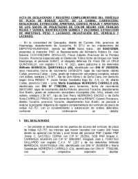 Acta de registro complementario | Guías, Proyectos, Investigaciones de ...