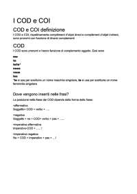 Cod e Coi - Francese - Docsity