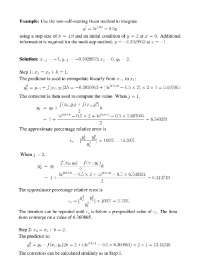 Heun method example to solve equations - Docsity