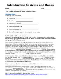 Intro to bases and acids webquest - Docsity