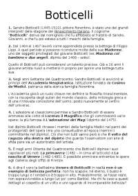 Biografia e vita di sandro botticelli - Docsity