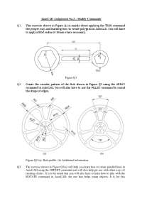 Computer Aided Design-Autocad Practise Exercises | Assignments Engineering Drawing and Graphics ...