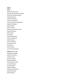 Lista vocabulary unit 5 2 bachillerato - Docsity
