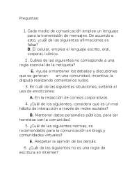 PREGUNTAS DE TECNOLOGÍA E INFORMATICA - Docsity