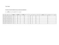 Truth Table Exercise 1 - Docsity