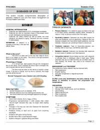 Eye Diseases at Primary Level - Docsity