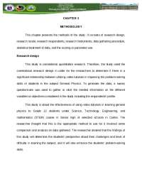 Research Chapter 3 Methodology - Docsity