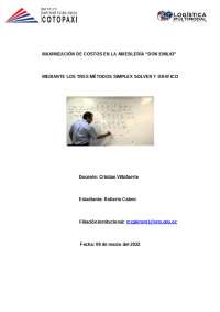PROYECTO DE LOGISTICA - Docsity