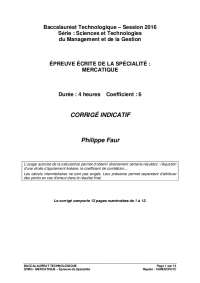 Corrigé du bac STMG Mercatique (Marketing) 2016 | Notes Mercatique ...