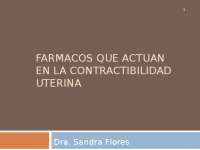 Farmacos uterinos tocoliticos | Diapositivas de Farmacología | Docsity