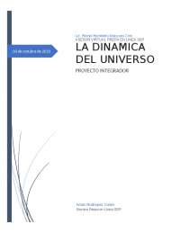 LA DINAMICA DEL UNIVERSO PROYECTO INTEGRADOR modulo 14 | Guías ...